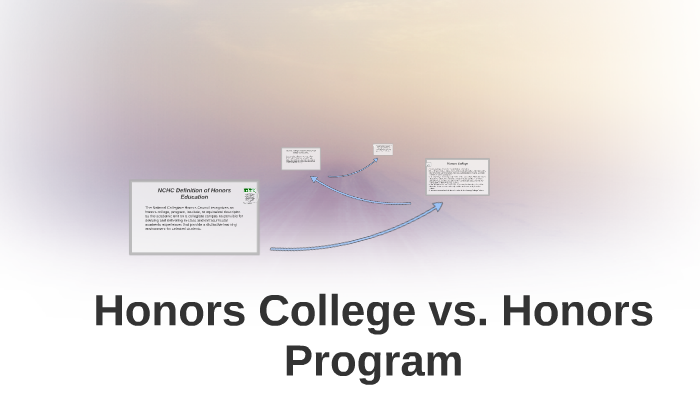 Honors College vs. Honors Program by Jason Webb on Prezi