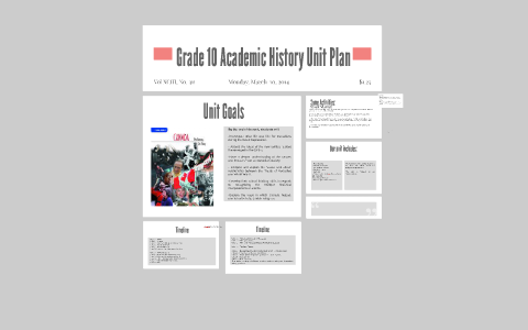 Grade 10 Academic History Unit Plan by Ally DM on Prezi