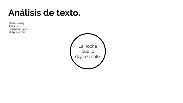Análisis de texto. by Marisol Vallejo Ramírez on Prezi
