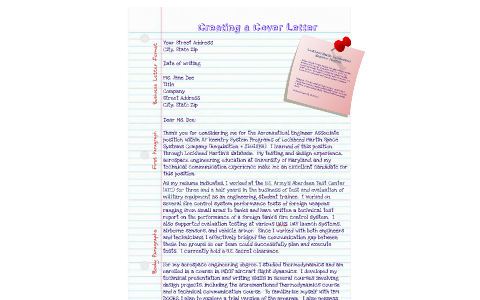 Creating a Cover Letter by Peers UMD on Prezi