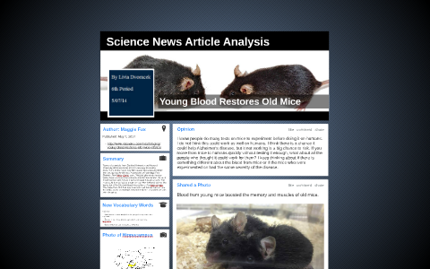 Science News Article Analysis by on Prezi