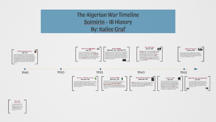 The Algerian War Timeline by Kailee Graf on Prezi