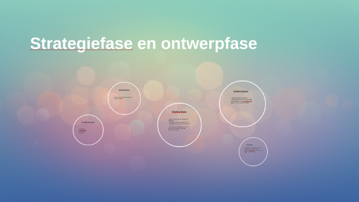 strategiefase en ontwerpfase by on Prezi
