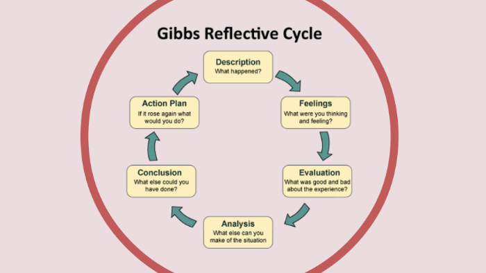 Gibbs Reflective Cycle by Jennifer Diggins on Prezi