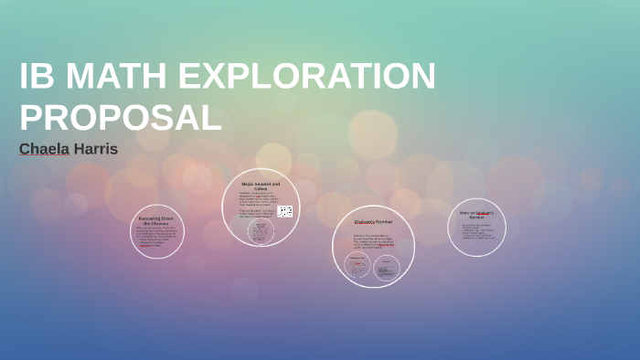 IB MATH EXPLORATION PROPOSAL by chaela h on Prezi
