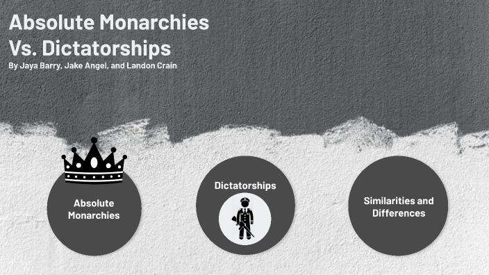 Absolute Monarchies vs. Dictatorships by Jacob Angel on Prezi