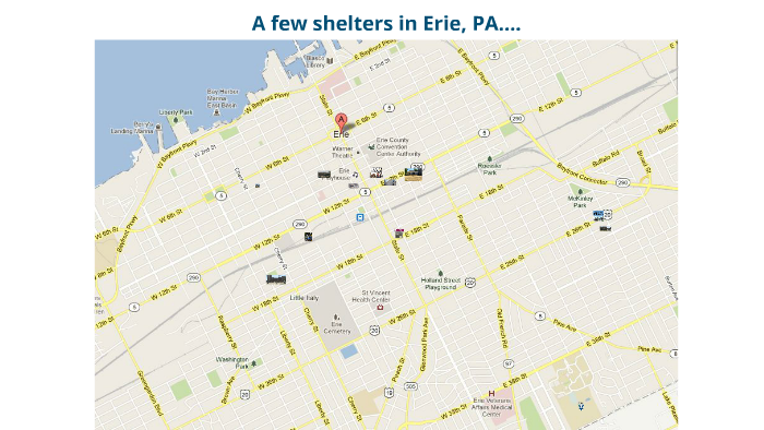 A Map of Erie Homeless Shelters by Colin Hurley on Prezi