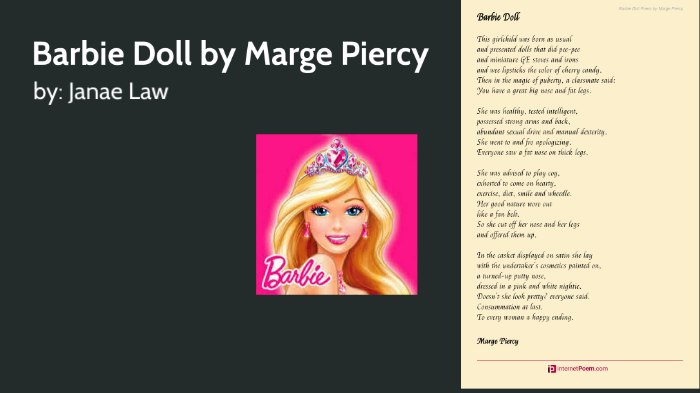 Barbie Doll by: Marge Piercy by janae law on Prezi