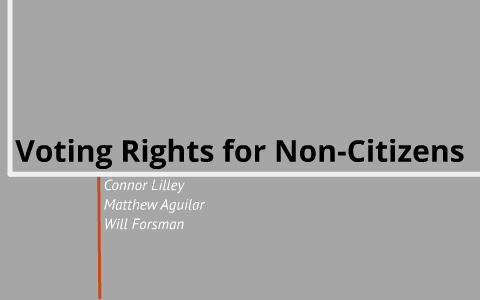Non-Citizen Voting Rights by Connor Lilley