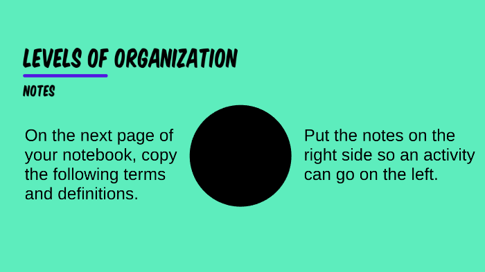 Levels of Organization - Notes by on Prezi