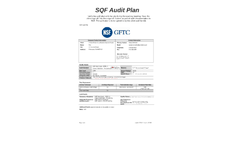 SQF Audit Plan by Marie Lefaive on Prezi