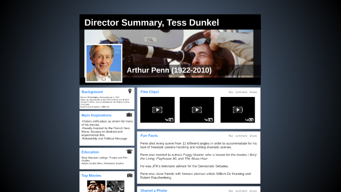 Arthur Penn by Tess Dunkel on Prezi