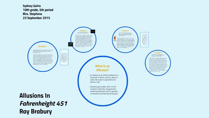 Allusions in Fahrenheit 451 by Sydney Goins on Prezi