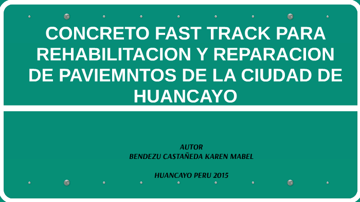 CONCRETO FAST TRACK PARA REHABILITACION Y REPARACION DE PAVI by Karen ...