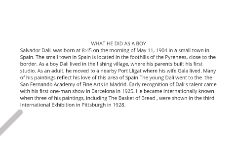Salvador dali by Justin Rountree on Prezi