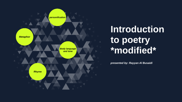 My poem analysis- Introduction to Poetry *modified* by Rayyan Al ...
