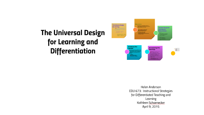 The Universal Design for Learning and Differentiation by Helen Anderson ...