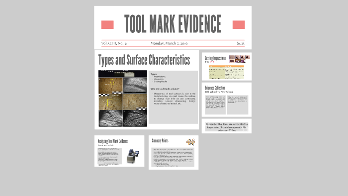 TOOL MARK EVIDENCE by Tara Box on Prezi