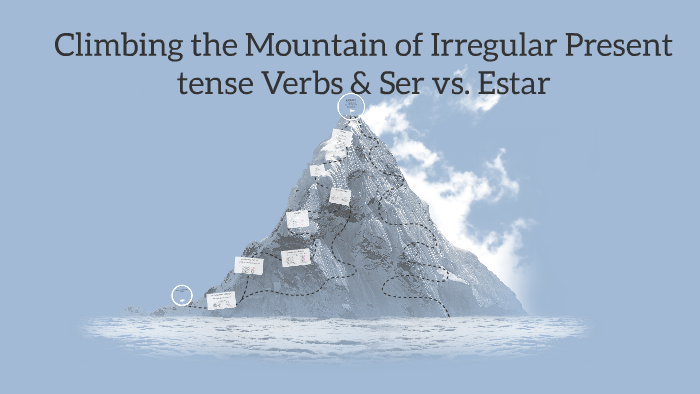 Climbing the Mountain of Irregular Present tense Verbs & Ser by Sam ...