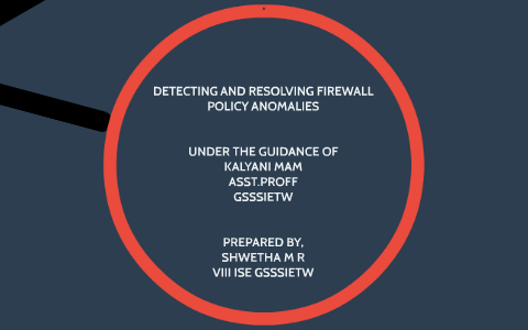 DETECTING AND RESOLVING FIREWALL POLICY ANOMALIES by shwetha M R on Prezi
