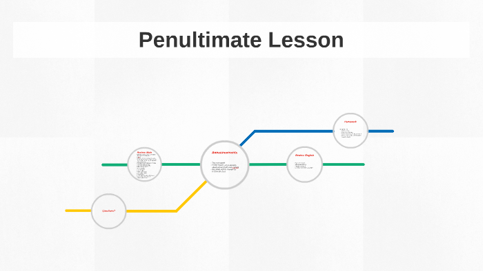Penultimate Lesson by Lee on Prezi