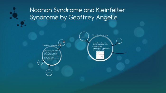 Noonan Syndrome and Kleinfelter Syndrome by Geoffrey Angelle by ...