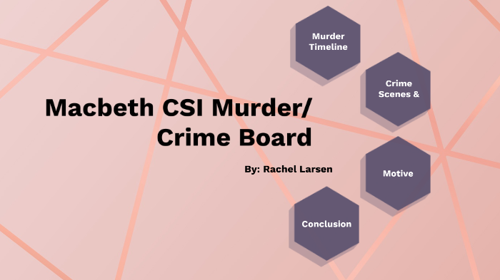 Macbeth CSI Murder/Crime Board by Rachel Larsen on Prezi