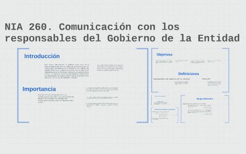 NIA 260. Comunicación con los responsables del Gobierno de l by iván ...