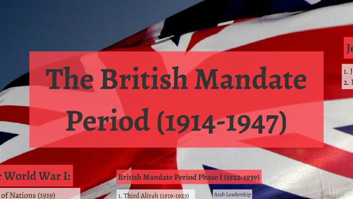 Unit 2: The British Mandate Period (1914-1947) by on Prezi