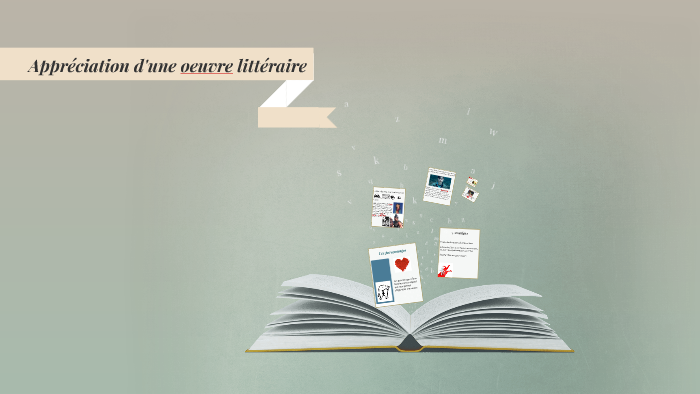Appréciation d'une oeuvre littéraire by Emmanuelle Montésinos-Gelet on ...