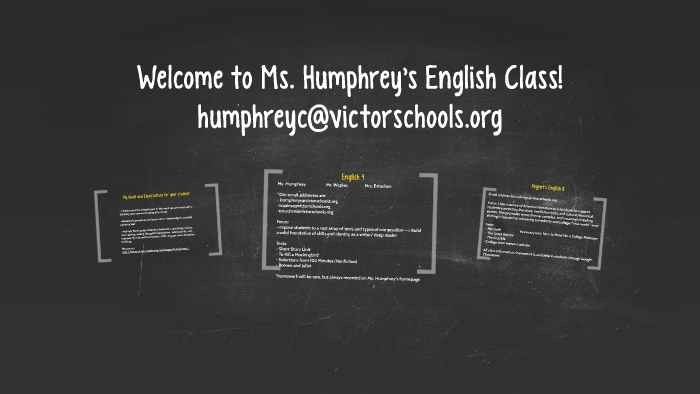 Welcome to Ms. Humphrey's English Class! by Candice Humphrey on Prezi