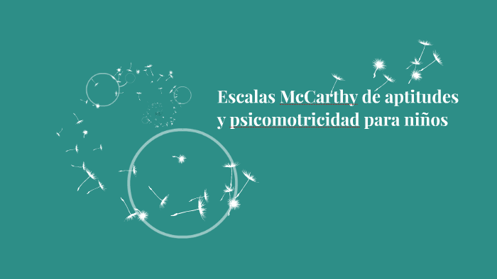 Escalas McCarthy de aptitudes y psicomotricidad para niños by Elizabeth ...