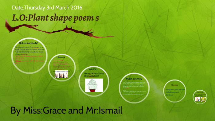 Plant shape poems by Grace Ismail on Prezi
