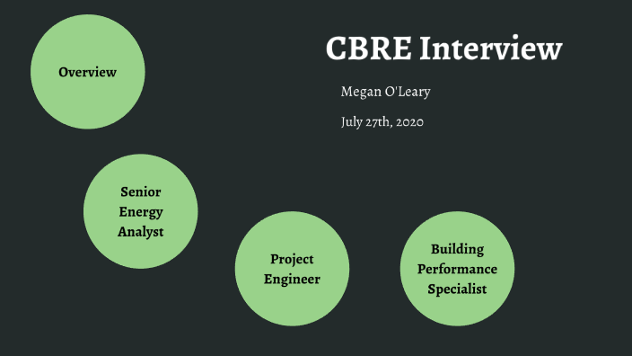 CBRE Interview July 27th, 2020 by Megan O'Leary on Prezi