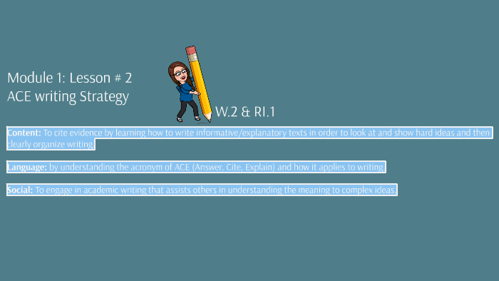 ACES writing strategy by Tiffany Solod on Prezi