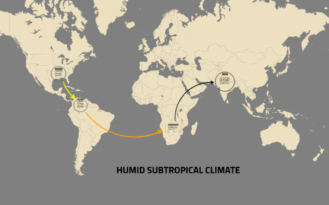 Humid Subtropical Map