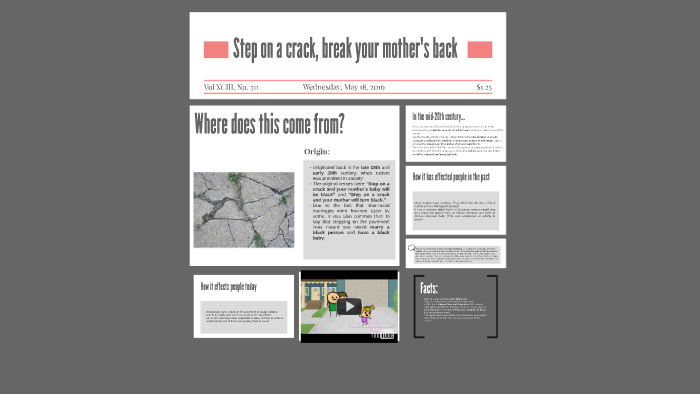 Step on a crack, break your mother's back by Alex Wood on Prezi