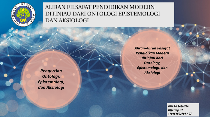 ALIRAN FILSAFAT PENDIDIKAN MODERN DITINJAU DARI ONTOLOGI EPISTEMOLOGI ...