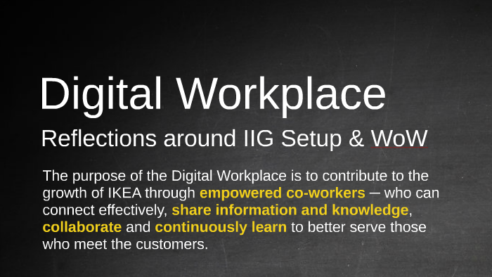 Digital Workplace setup & WoW by Hal Marabel on Prezi