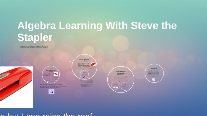 Algebra Learning With Steve the Stapler by Bob Hooser on Prezi