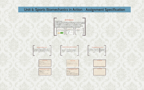 Unit 6: Sports Biomechanics in Action - Assignment Specifica by Andi ...