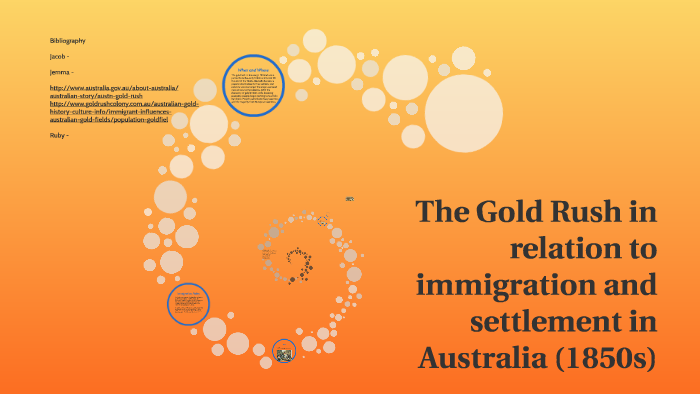 The Gold Rush in relation to immigration and settlement in A by Jemma ...
