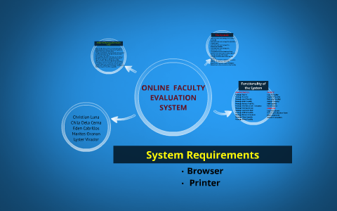 ONLINE FACULTY EVALUATION SYSTEM by on Prezi