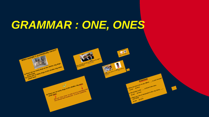 GRAMMAR : ONE, ONES (I07) by Gregory Alva on Prezi