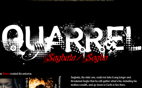 The Quarrel Between Sagbata and Sogbo by Angelika Rol on Prezi