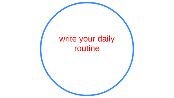 Write Your Daily Routine By Jose Medardo Sancho