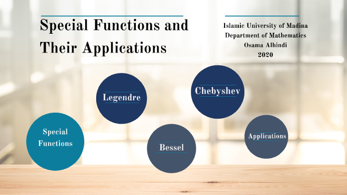 Special Functions and Their Applications by Osama Alhindi on Prezi