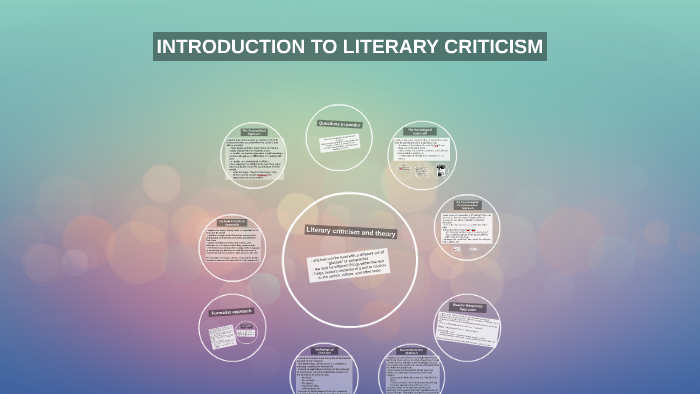 INTRODUCTION TO LITERARY CRITICISM by sal valvo on Prezi