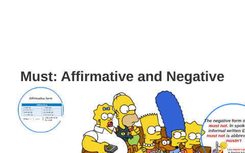 Must: Affirmative and Negative by nicole morgado