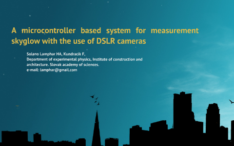 A microcontroller based system for measurement skyglow levels with the ...